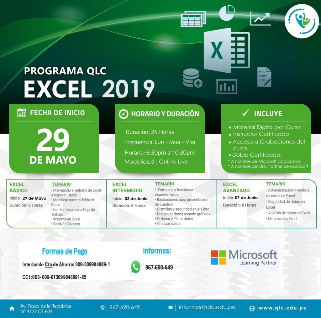 Próximos Inicios – QLC – Quality Learning Center